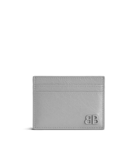 Balenciaga Monaco Card Holder in Gray for Men | Lyst