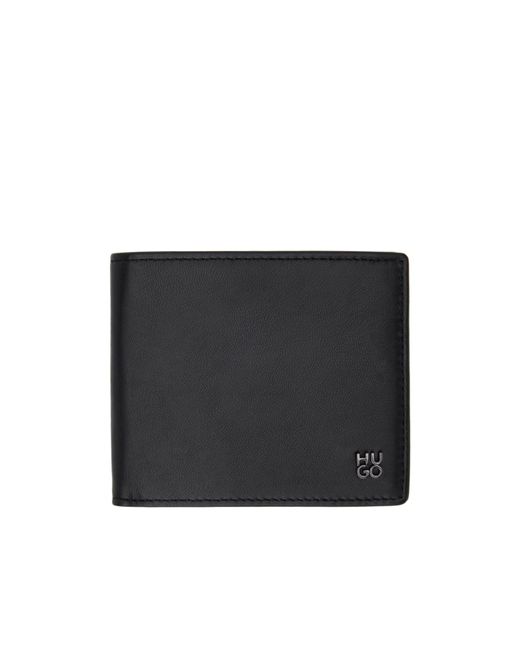 BOSS Logo Double Fold Design Wallet in Black for Men | Lyst