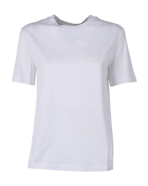 Max Mara Logo Gattoni Top in White | Lyst