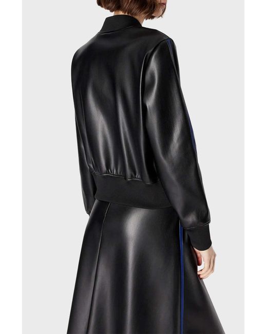 ARMANI EXCHANGE Logo-Embossed Bomber Jacket in Black | Lyst