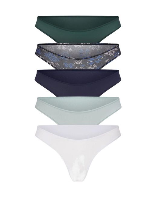 Skims Elastic Waist Panty Set in Blue | Lyst