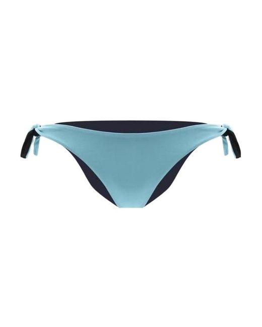 Fisico Side-Tied Ribbed Bikini Bottoms in Blue | Lyst