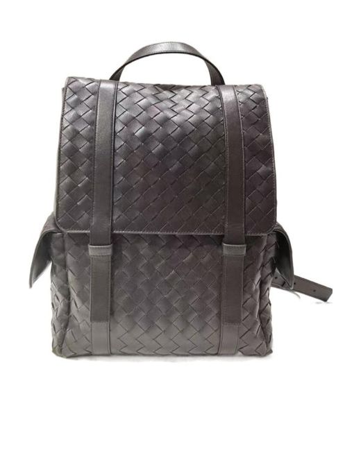 Bottega Veneta Flip Backpack in Gray for Men | Lyst