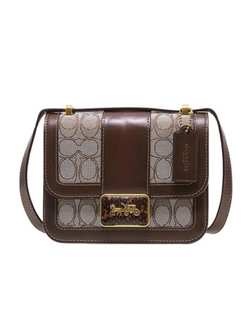 COACH Alie Series Presbyopia Shoulder Bag in Brown | Lyst