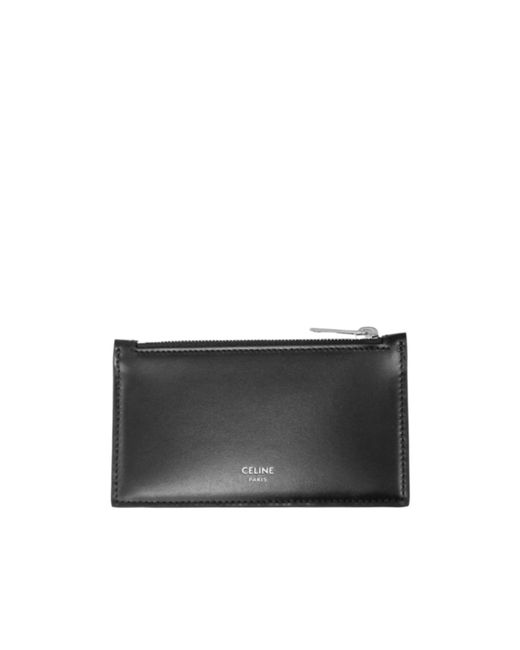 Celine Zipper Wallet in Gray for Men | Lyst