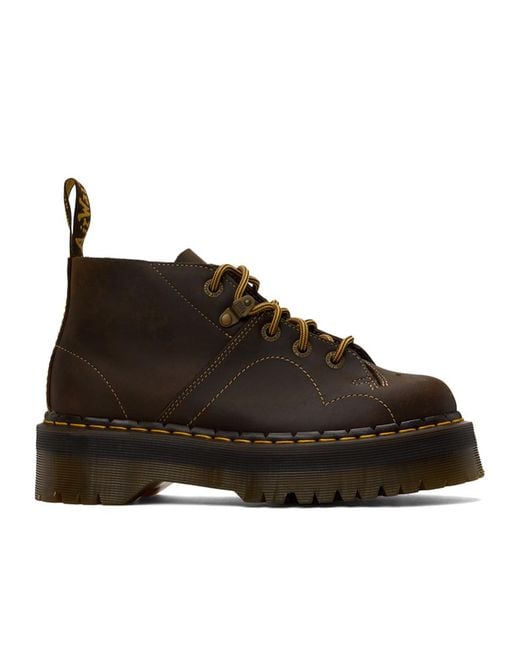 Dr. Martens Church Arc Quad Short Boots in Brown | Lyst