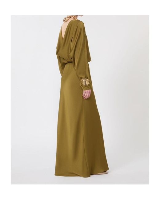 Max Mara Lightweight Satin Dress in Green | Lyst