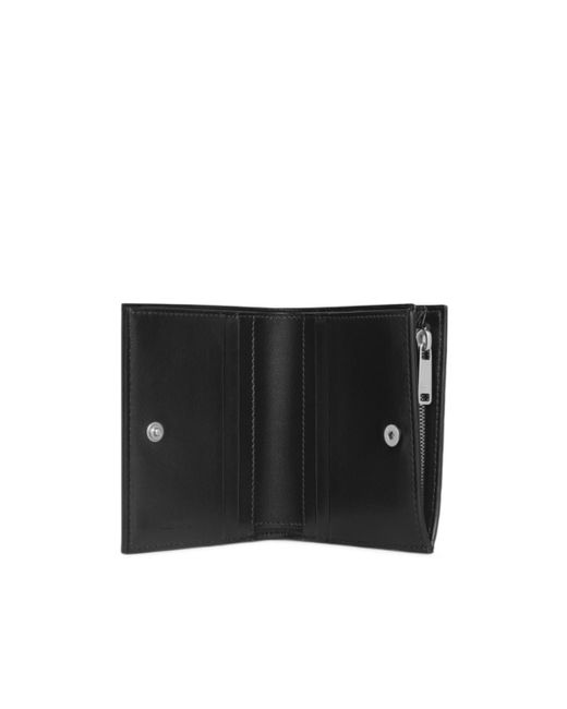 Celine Triomphe Folding Compact Wallet in Black for Men | Lyst