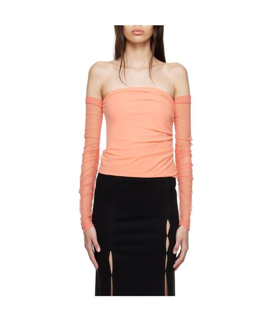 Helmut Lang Logo Tube Top in Pink | Lyst