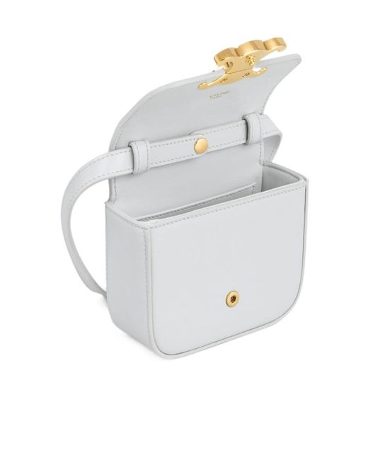 Celine Mini Claude in White | Lyst