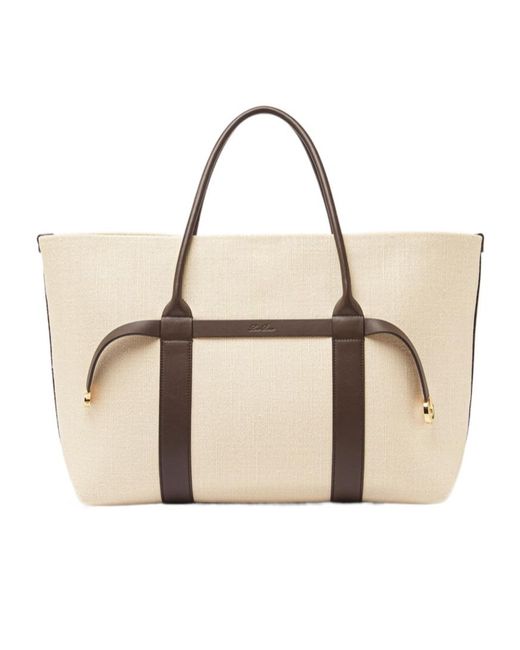 Loro Piana Ghiera Shopper Large Handbag in Natural | Lyst