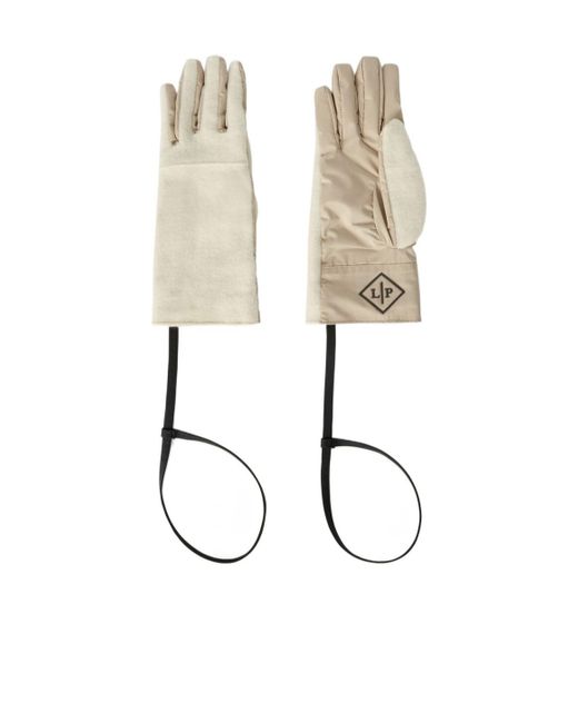 Loro Piana Bosia Logo Details Cashmere Gloves in White | Lyst