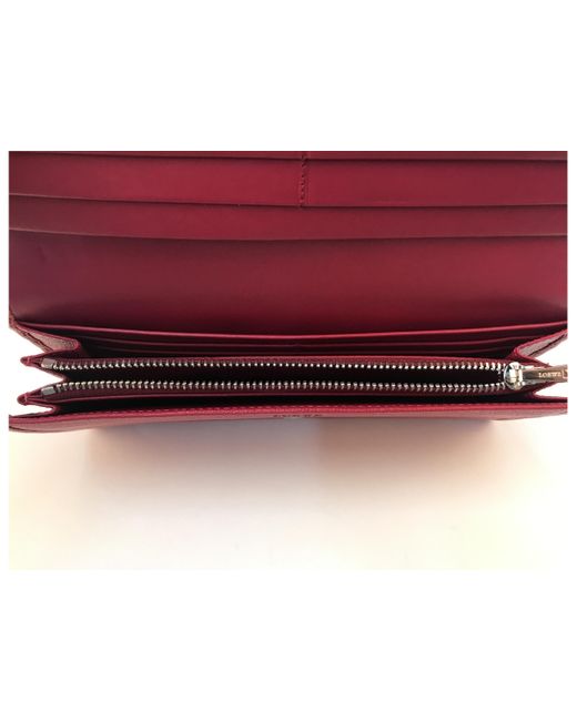 Loewe Logo Long Wallet in Red | Lyst