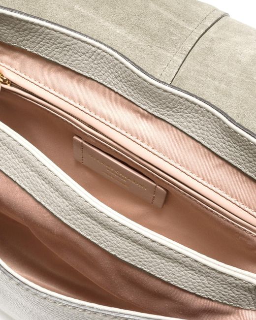 Gianni Chiarini Helena Round Logo Shoulder Bag in White | Lyst