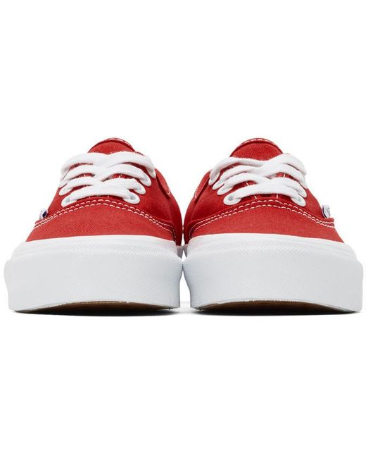 Vans Og Authentic Lx Sneakers in Red | Lyst