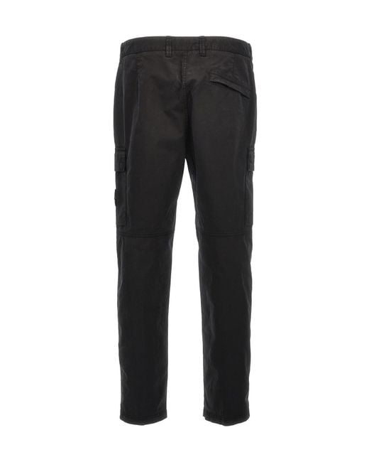 Stone Island Logo Decal Overalls in Black for Men | Lyst