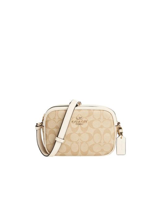 COACH Mini Jamie Logo Crossbody Bag in Natural | Lyst