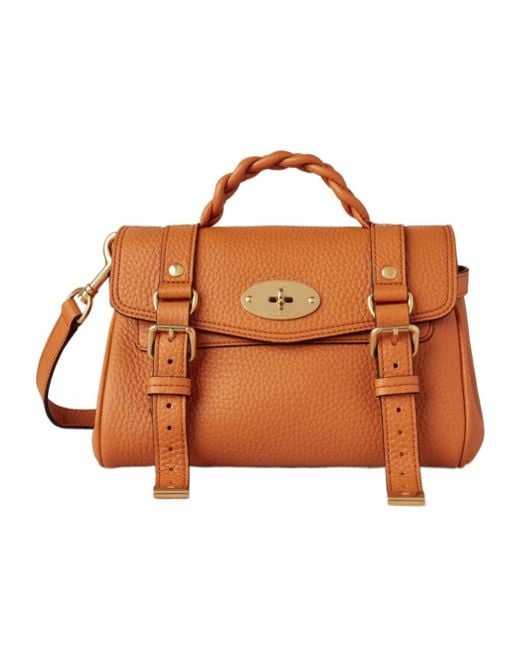 Mulberry Mini Alexa Leather Tote Bag in Brown | Lyst