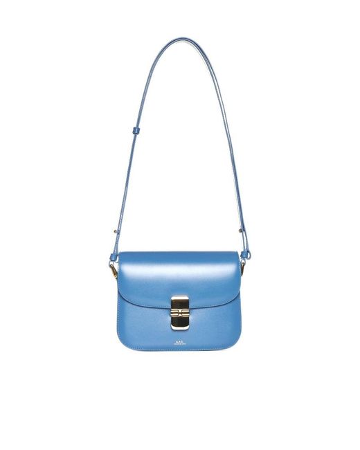 A.P.C. Small Grace Shoulder Bag in Blue | Lyst