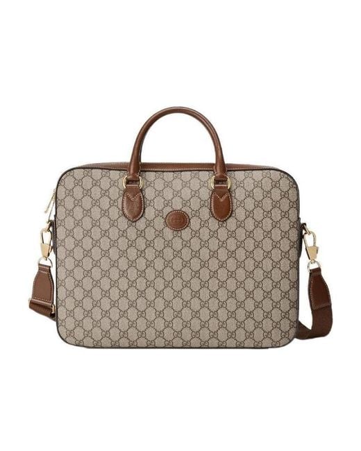 Gucci Gg Monogram Briefcase for Men | Lyst