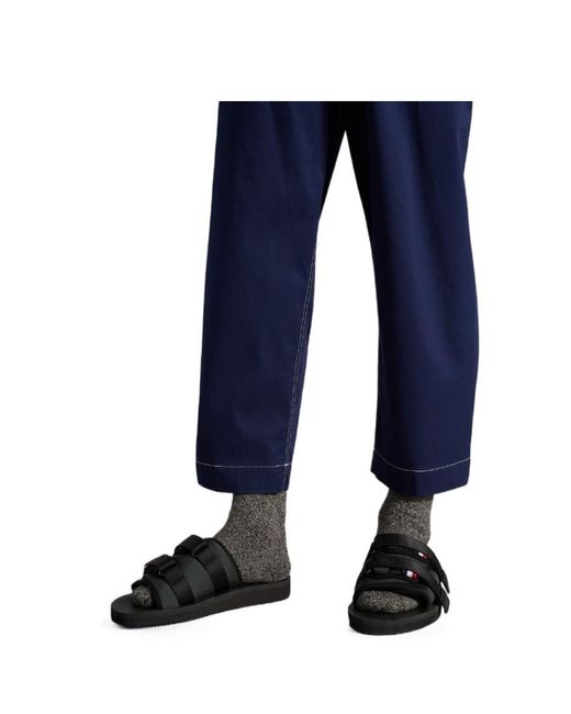 Moncler Logo Classic Details Slippers in Black for Men | Lyst