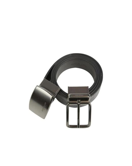 COACH Logo Embossed Belt in Black for Men | Lyst