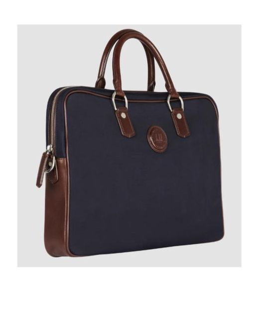 dunhill Logo Briefcase in Blue for Men | Lyst