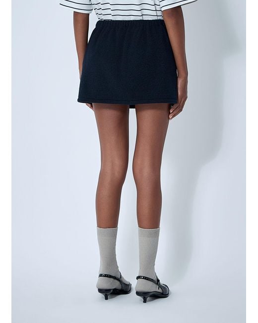Miu Miu Logo Graphic Mini Skirt in Blue | Lyst