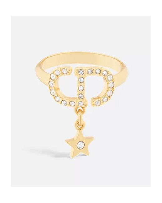 Dior Petit Cd Lucky Symbol Ring in Metallic | Lyst