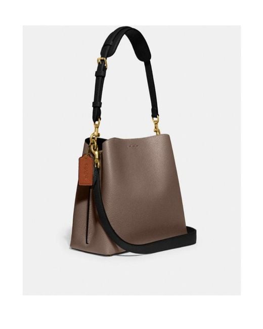 COACH Willow Bucket Bag in Brown | Lyst