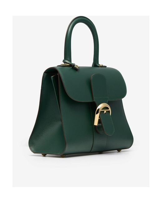 Delvaux Box Logo Shoulder Bag in Green | Lyst