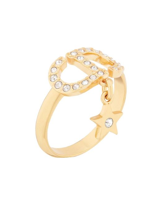 Dior Petit Cd Lucky Symbol Ring in Metallic | Lyst