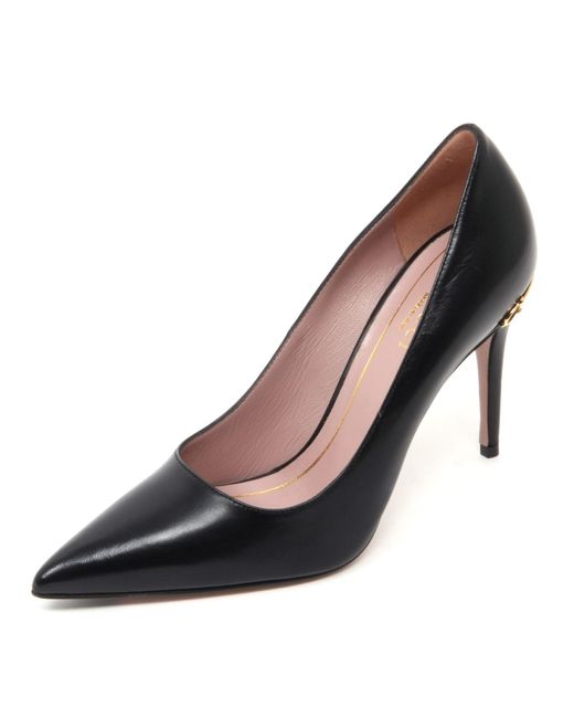 Gucci Pointed High Heels in Metallic | Lyst