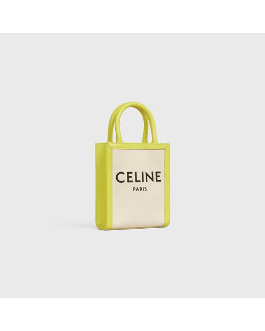 Celine Mini Vertical Cabas Tote in Yellow | Lyst