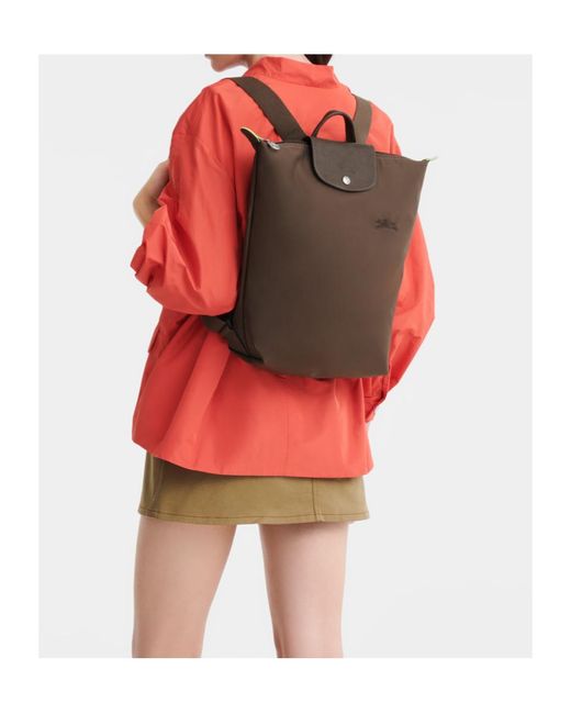 Longchamp Medium Le Pliage Backpack in Brown | Lyst