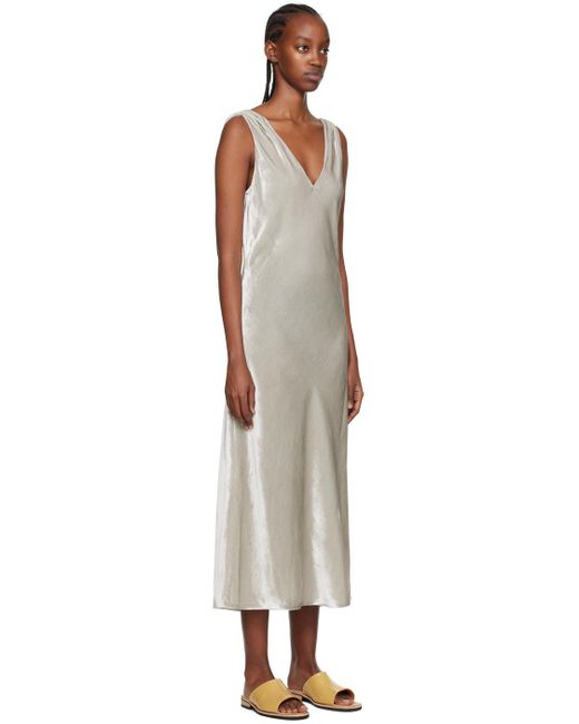 Vince Logo Dress in White | Lyst