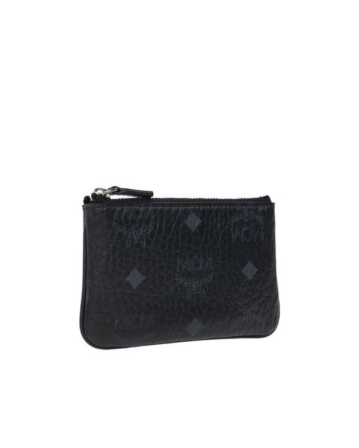 MCM Mini Monogram-Print Key Pouch in Black for Men | Lyst