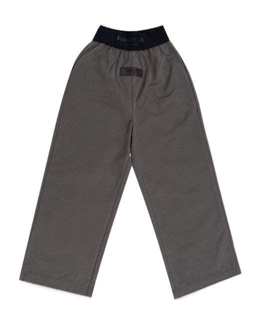 Fear Of God Logo Wide-Leg Pants in Gray | Lyst
