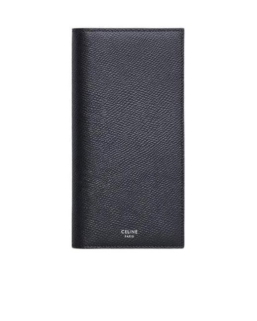 Celine Vertical Wallet With Coin Compartment in Blue for Men | Lyst