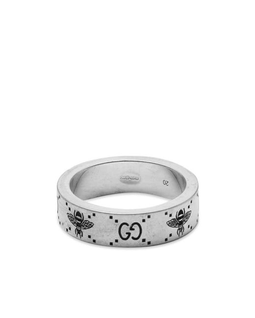 Gucci Bee Pattern Ring in White for Men | Lyst