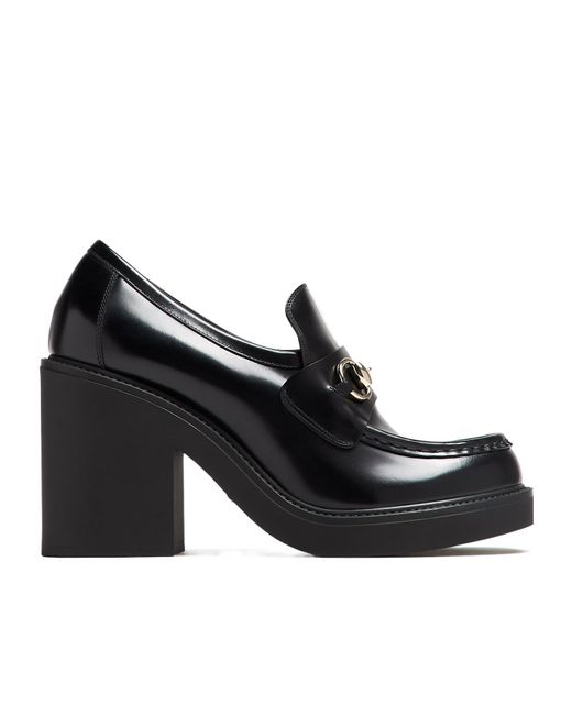 Gucci Horsebit Platform Loafers in Black | Lyst