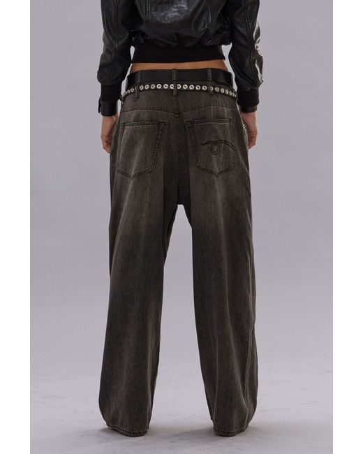 R13 Double Loop Jeans in Black | Lyst