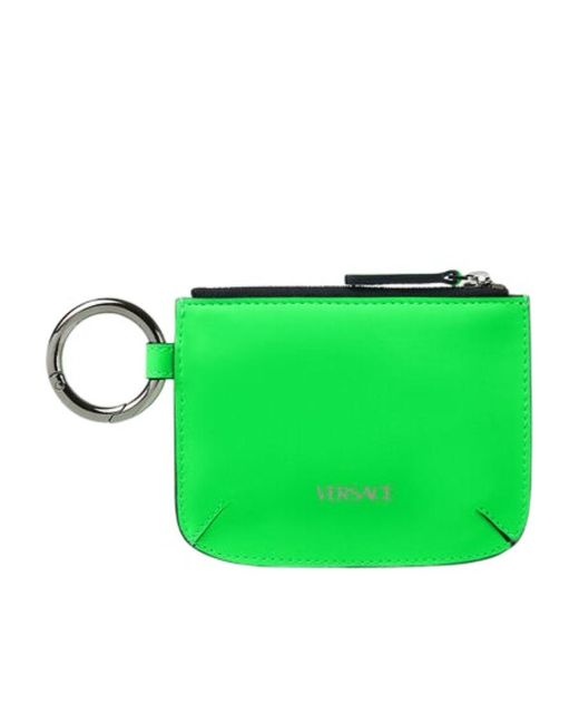 Versace Logo Key Bag in Green for Men | Lyst