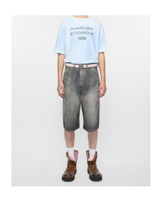 Acne Studios Engraved Logo Belt in White for Men | Lyst UK