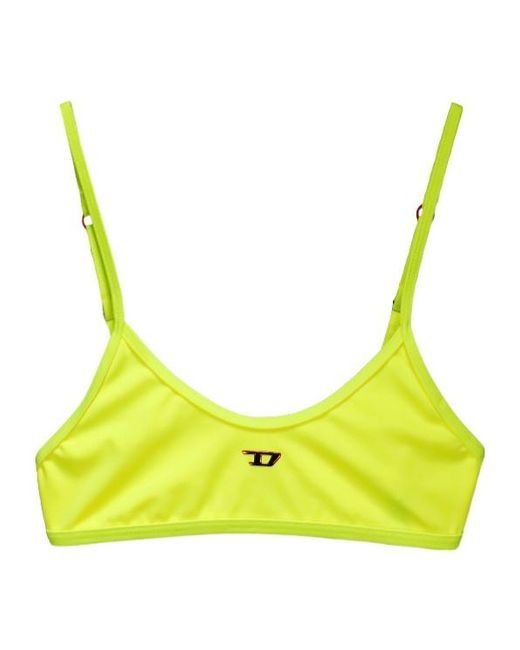 DIESEL Logo Decal Bikini Top in Yellow | Lyst