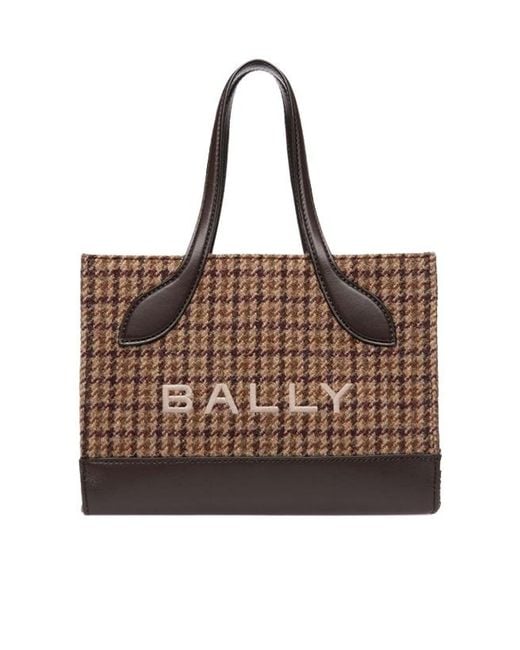 Bally Mini Bar Tote Bag in Brown | Lyst
