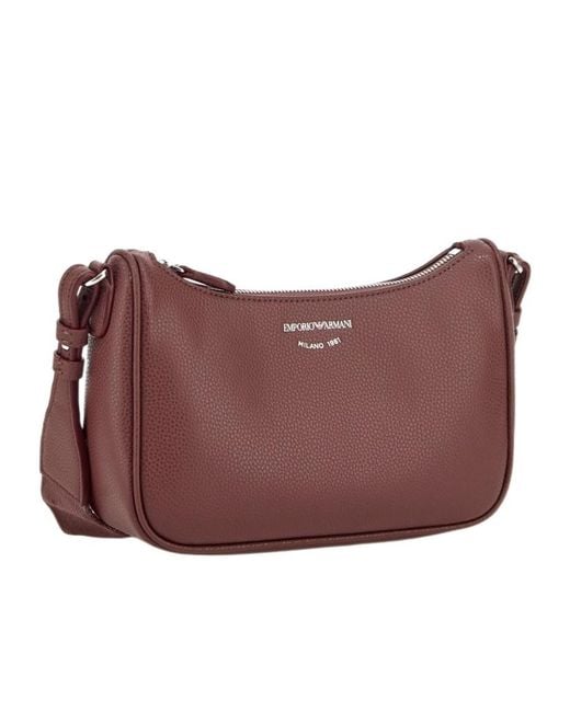 Emporio Armani Pebbled Shoulder Bag With A Zip Closure And Adjustable ...