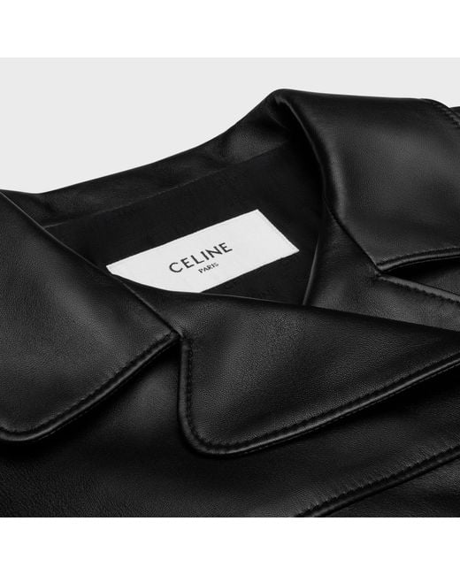 Celine Cropped Jacket in Black | Lyst