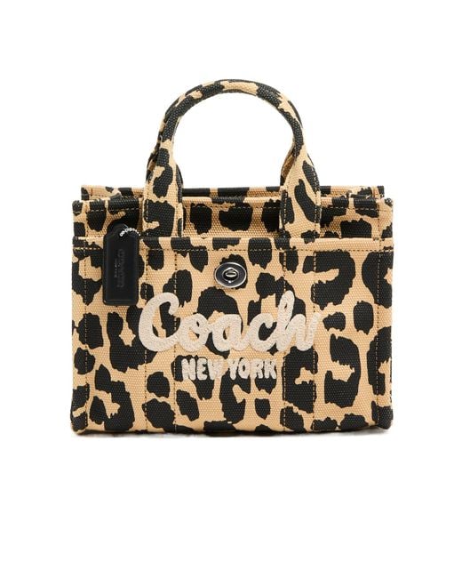 COACH Leopard Canvas Work Tote Bag 20 in Black | Lyst