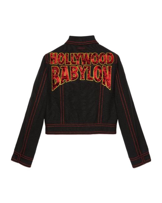 Gucci Exposed Stitch Bomber Jacket in Black | Lyst